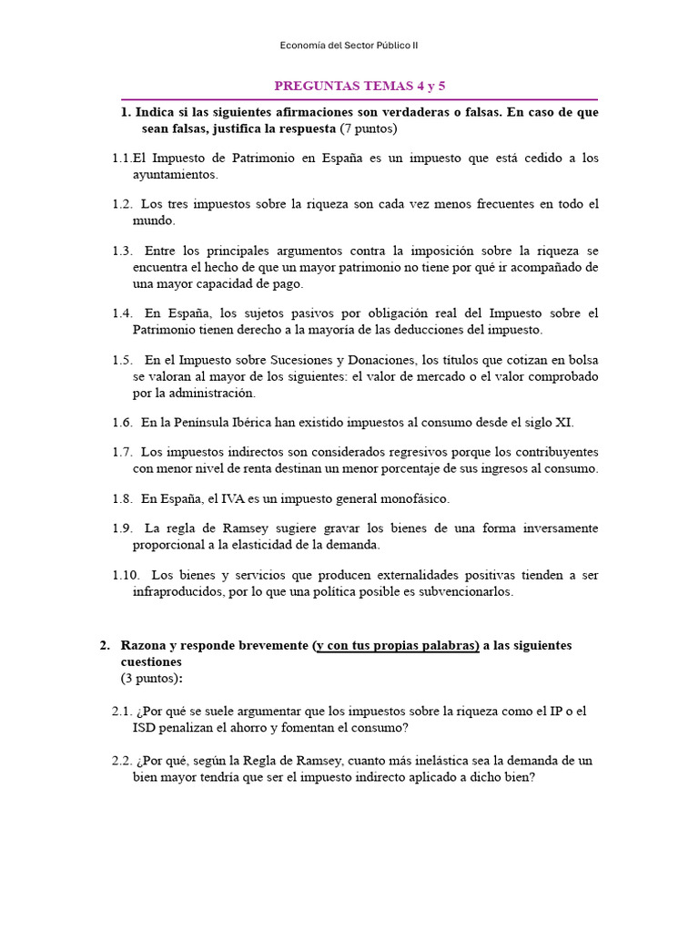 Preguntas tema 4 y 5 | PDF