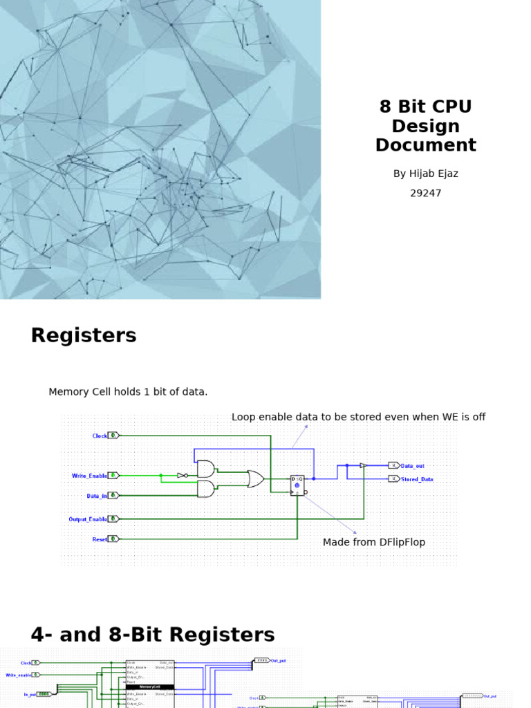 8 Bit CPU Design Document | PDF | Computer Engineering | Computer Architecture