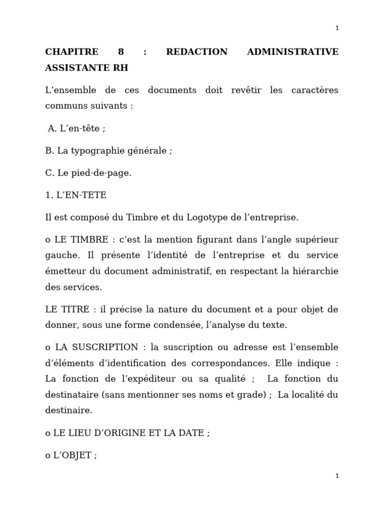 Guide de Rédaction Administrative RH | PDF | Career & Growth