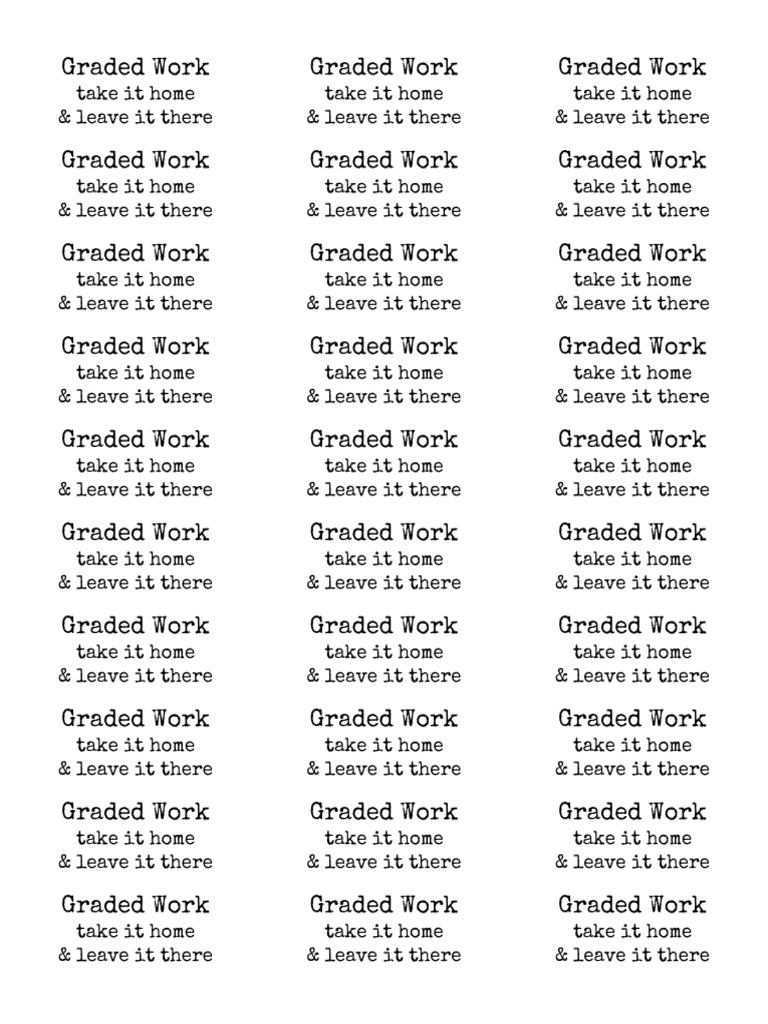 red folder stickers graded work pocket | PDF