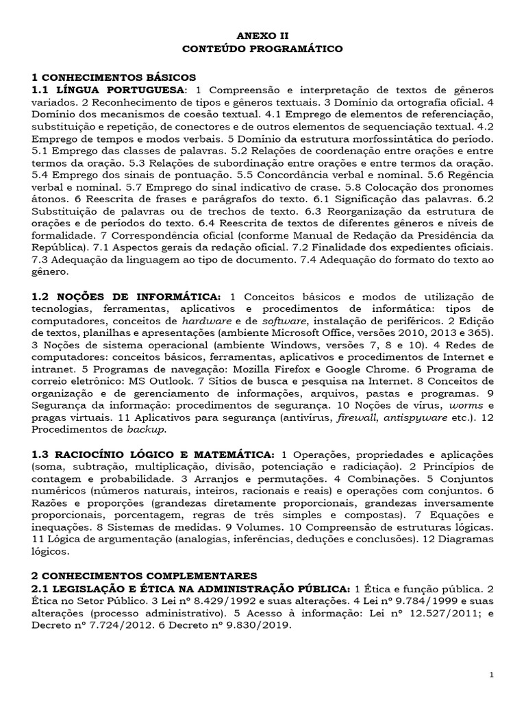 Conteúdo Programático CRMV | PDF