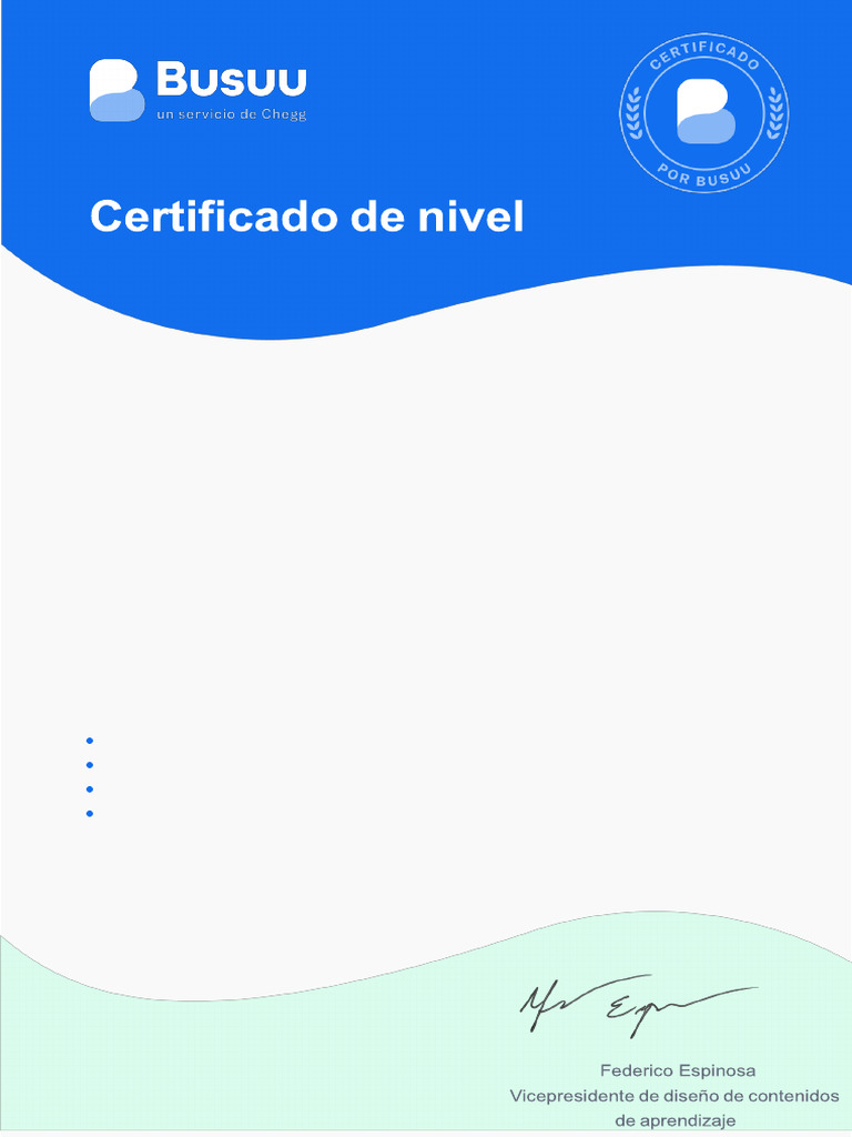 Certificado Busuu | PDF