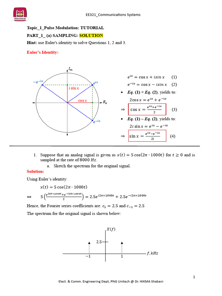 Chapt I Tutorial Part 1 Sampling (Solution) - 1 | PDF