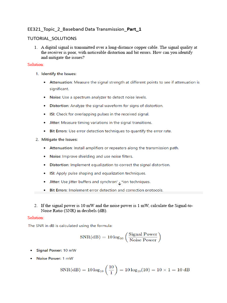 Tutorial Part 1 (SOLUTION) | PDF