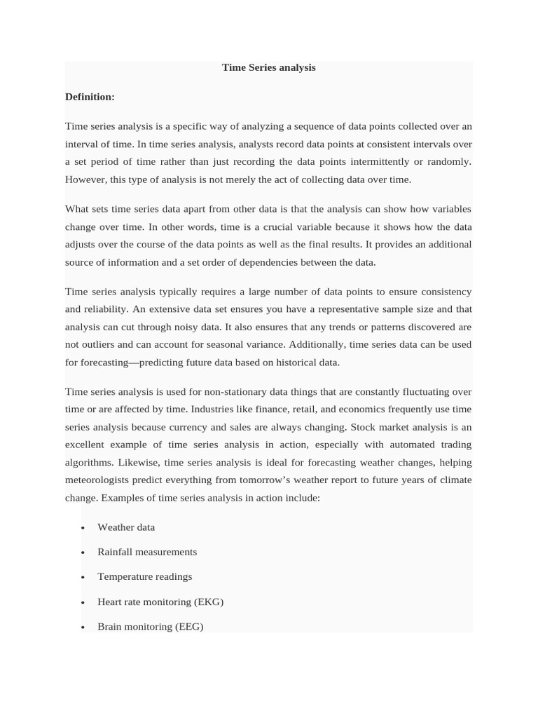 Time Series Introduction Module1 | PDF