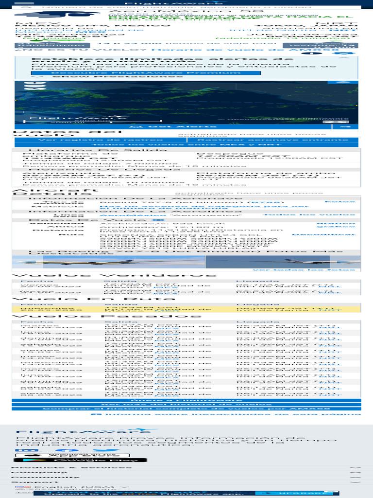 AM58 (AMX58) AeroMéxico Historial y Rastreo de Vuelos - FlightAware | PDF
