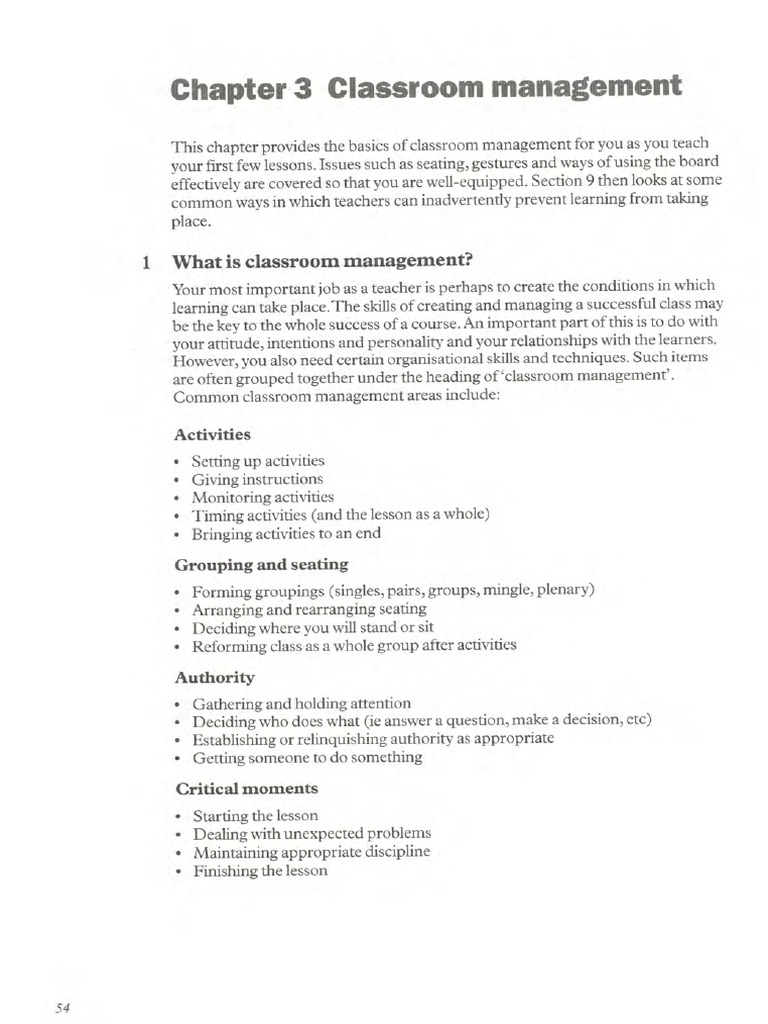 Reading - Classroom Management - 2.1 | PDF