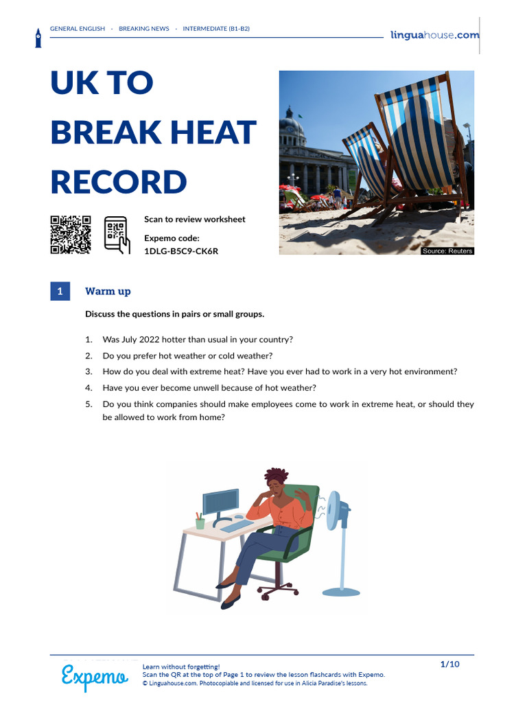 Uk To Break Heat Record British English Student | PDF