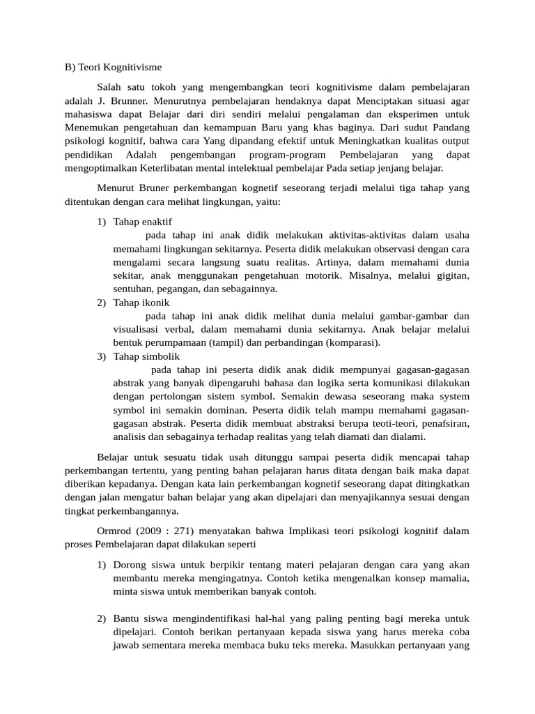 Humanis Kognitif | PDF