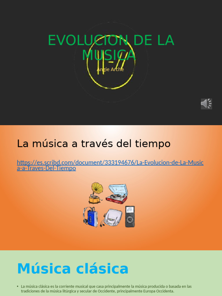 EVOLUCION DE LA MUSICA 4to B | PDF