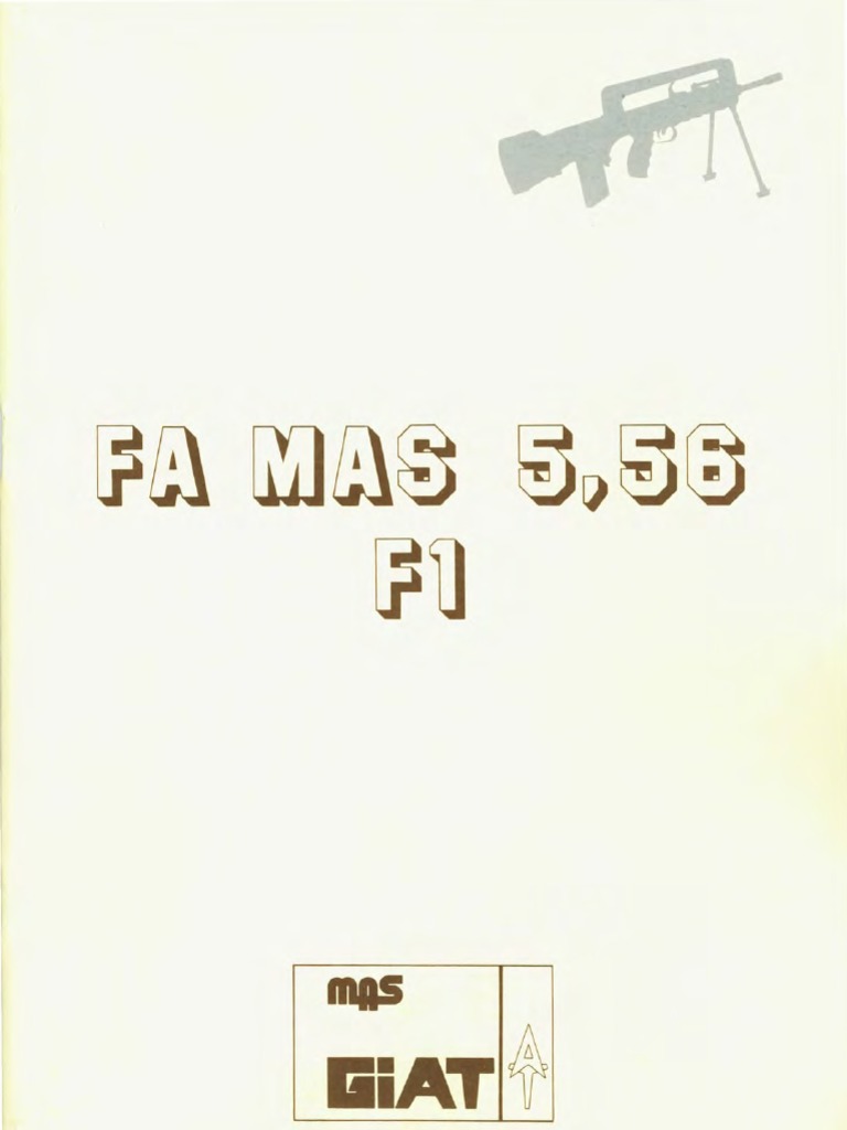 FAMAS F1 Manual English | PDF | Trigger (Firearms) | Cartridge (Firearms)