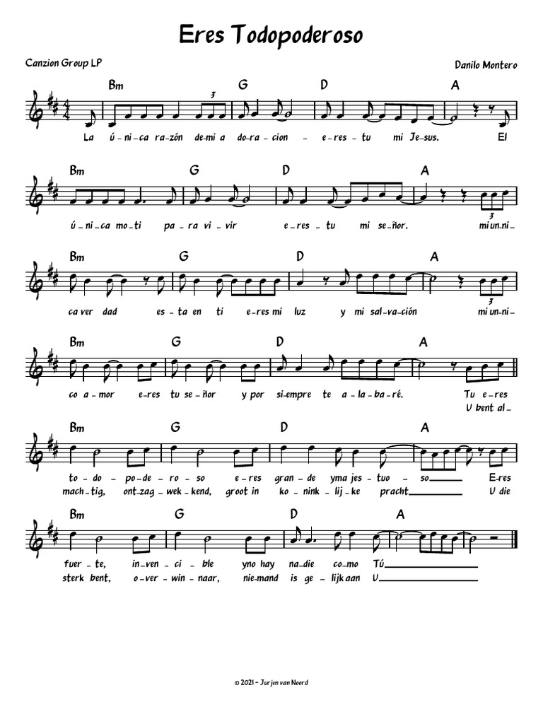 Eres Todopoderoso Sheet Music | PDF