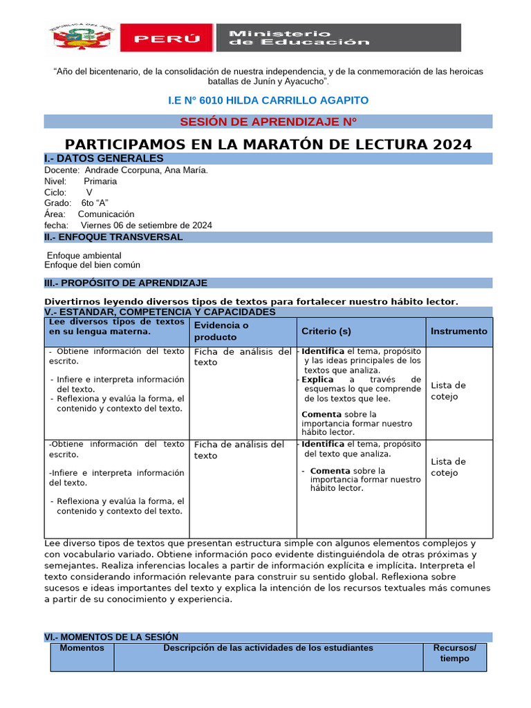 MARATÓN DE LECTURA | PDF