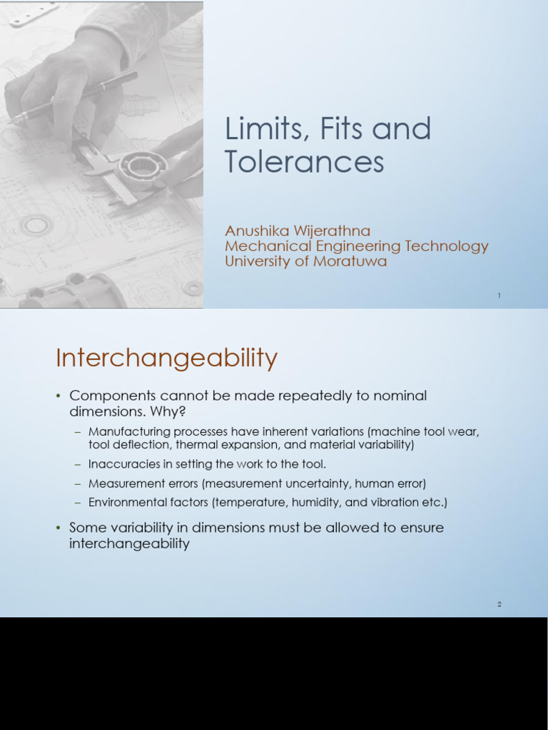 Limits, Fits and Tolerances (2) | PDF