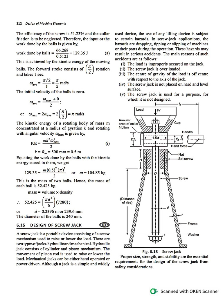 Design of Screw Jack | PDF