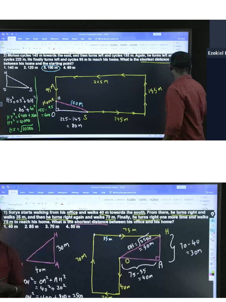 Aptitude Class Reasoning 1. Direction | PDF