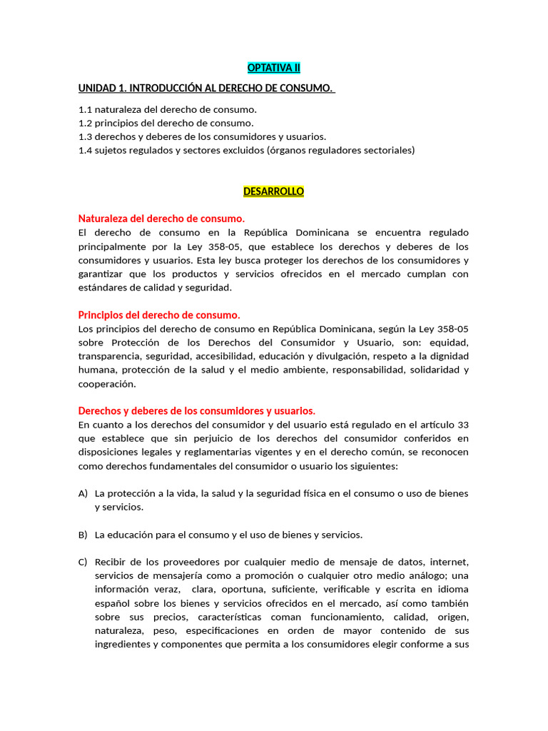 Optativa LL Unidad 1,2,3,4 | PDF