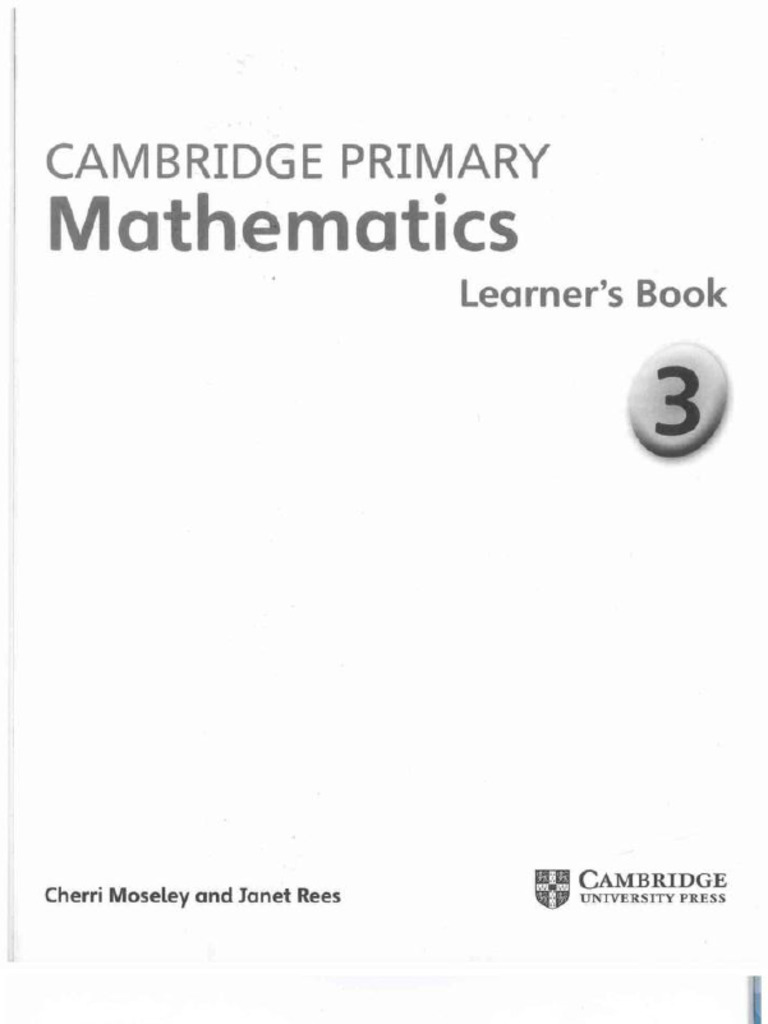 Cambridge Primary Mathematics Learner S Book 3 PDF Free | PDF