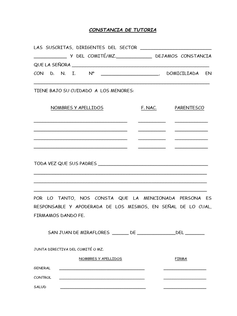 Constancia de Tutoria | PDF
