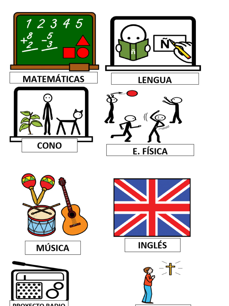 asignaturas EN PICTO | PDF
