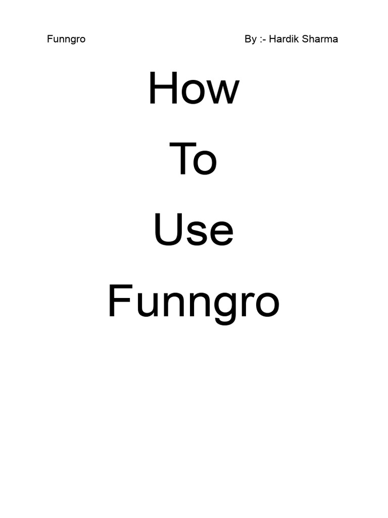 Funngro Guide....... | PDF