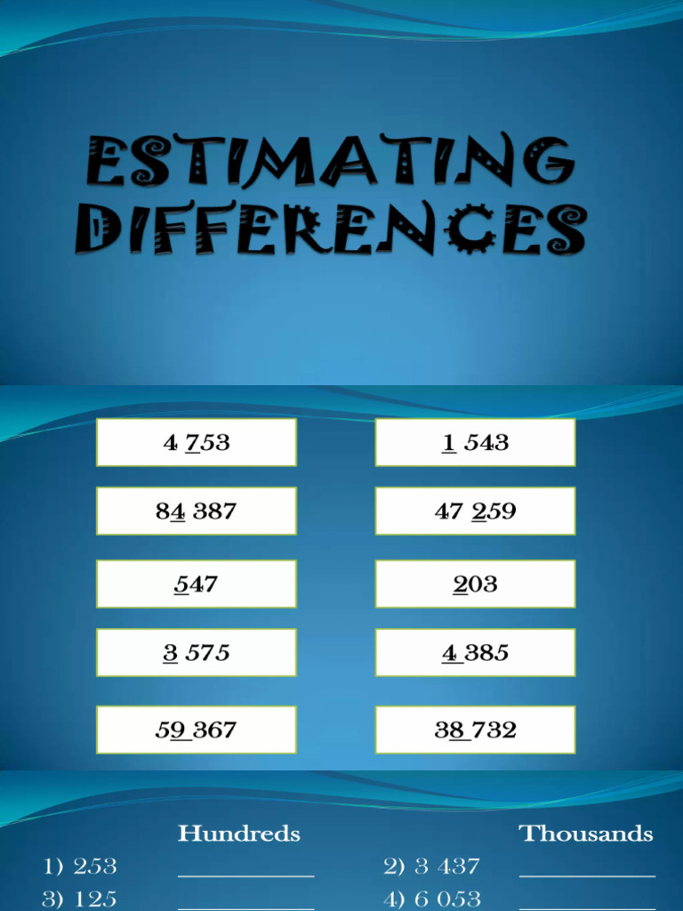 Q2 Estimating Difference | PDF