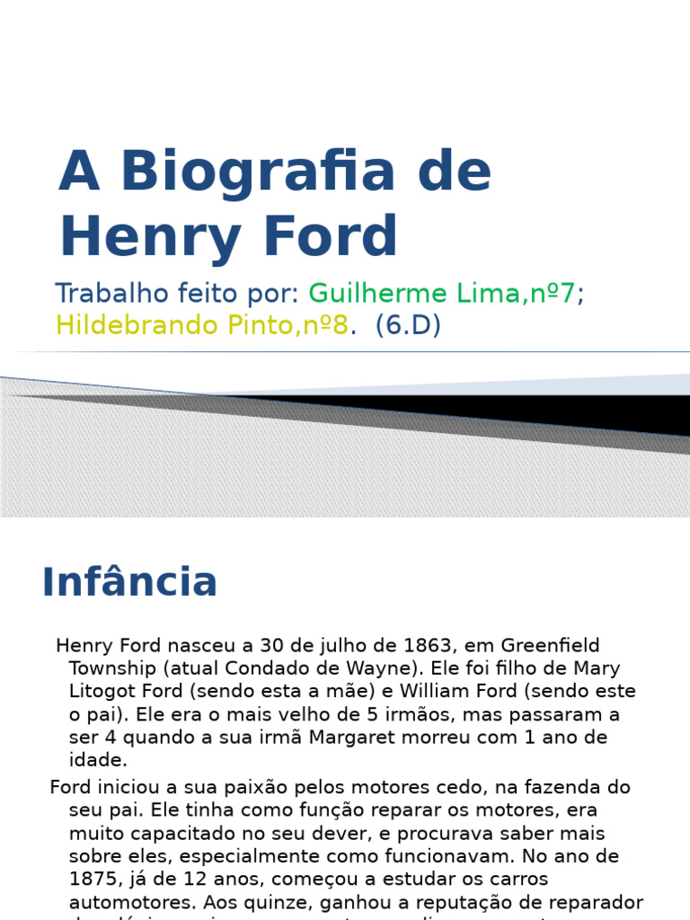 A Biografia de Henry Ford | PDF