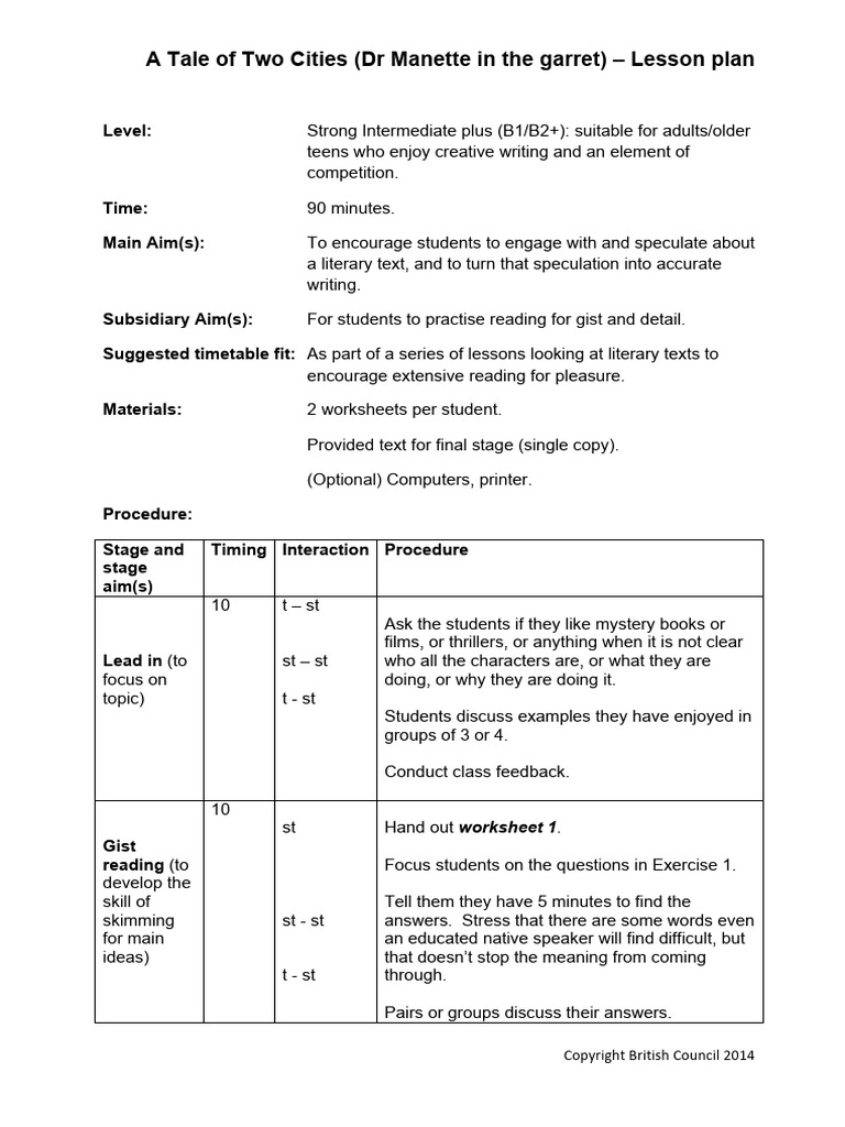 Dr_Manette_lesson_plan | PDF