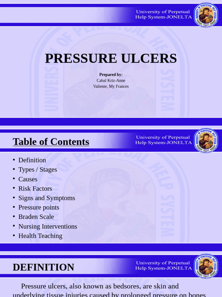 Pressure Ulcers BEDSORE | PDF