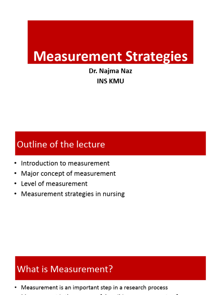 Measurement Lec | PDF