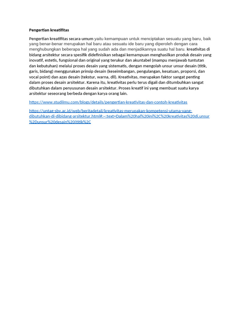 Pengertian Kreatifitas - Ica | PDF