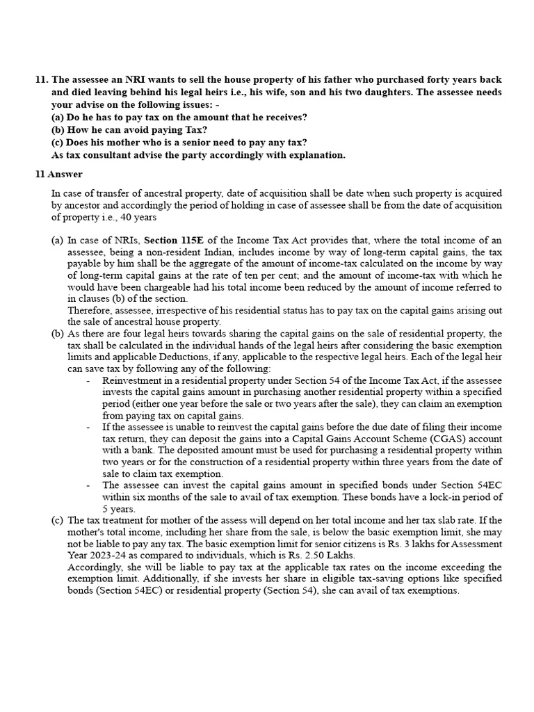 Law of Taxation - 5 Case Studies and Solution V 3.0 | PDF