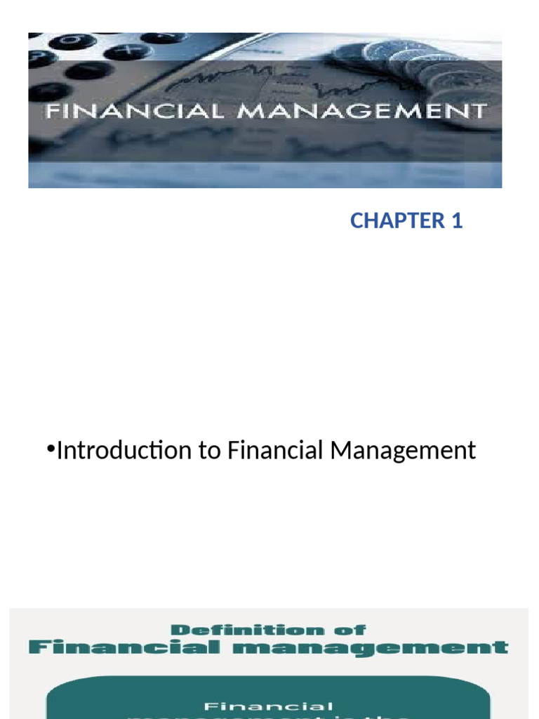 Financial Management Chapter 1 | PDF