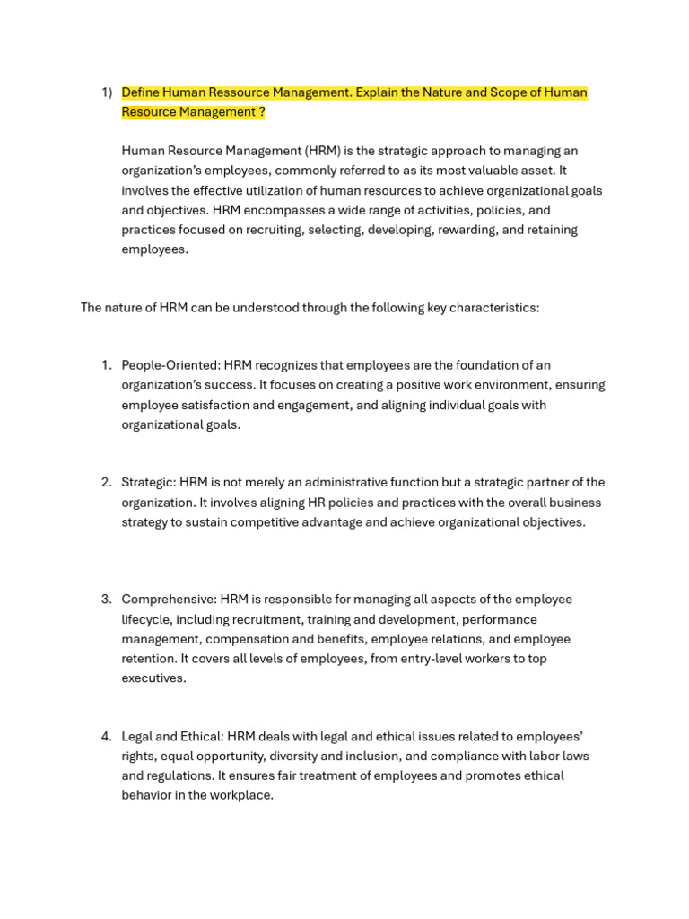 HRM Edited | PDF