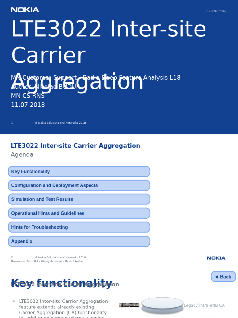 LTE3022 Inter-Site Carrier Aggregation | PDF