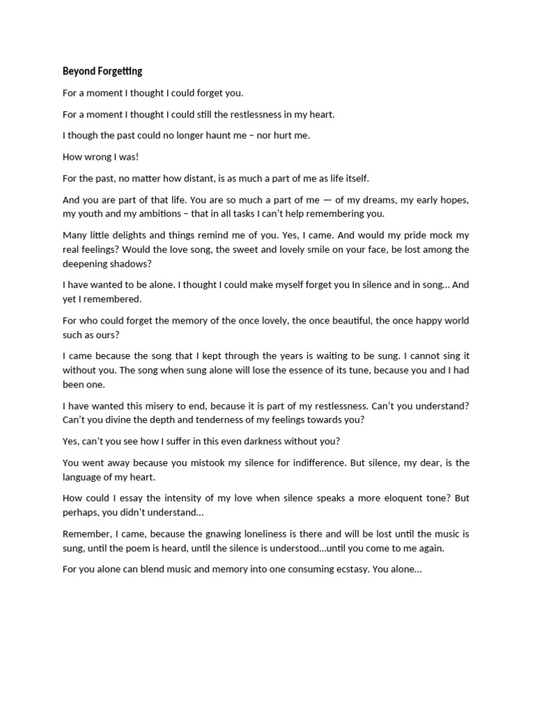 Beyond Forgetting | PDF