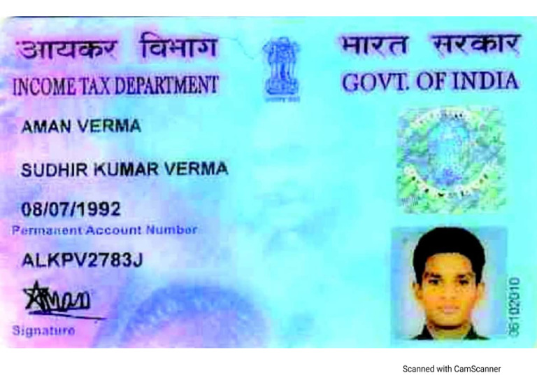 Pan Card - Aman Verma | PDF