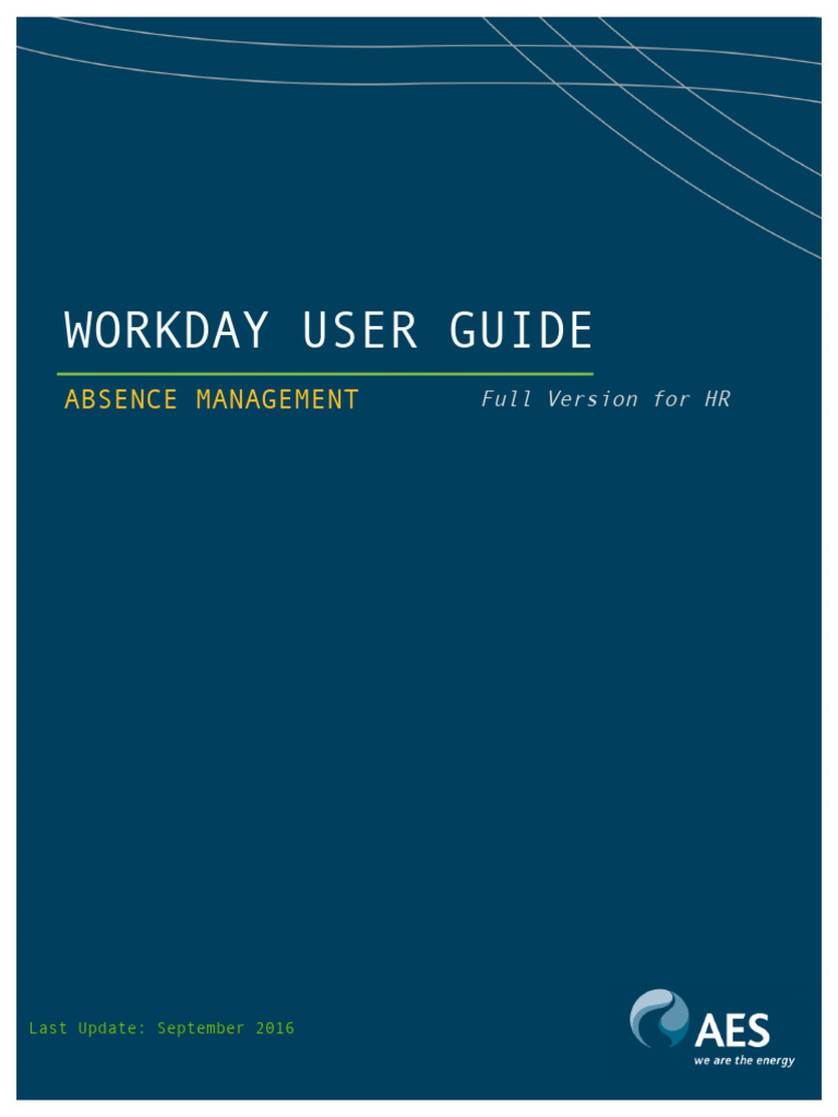 Workday Reference Guide-Absence Management-HR Users | PDF