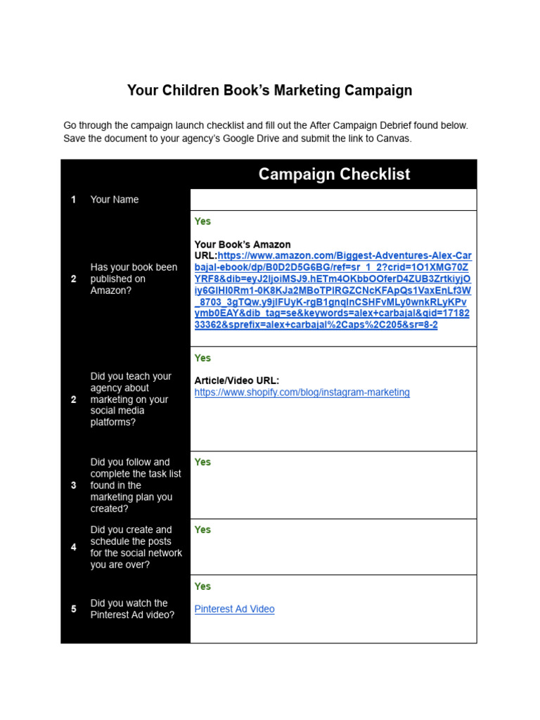 Children's Book Marketing Campaign Guide | PDF | Social Media | Career ...