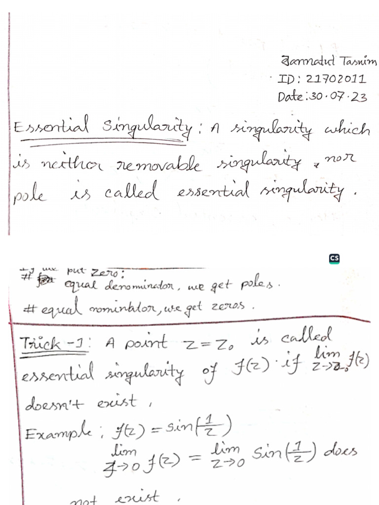 Essential Singularity | PDF