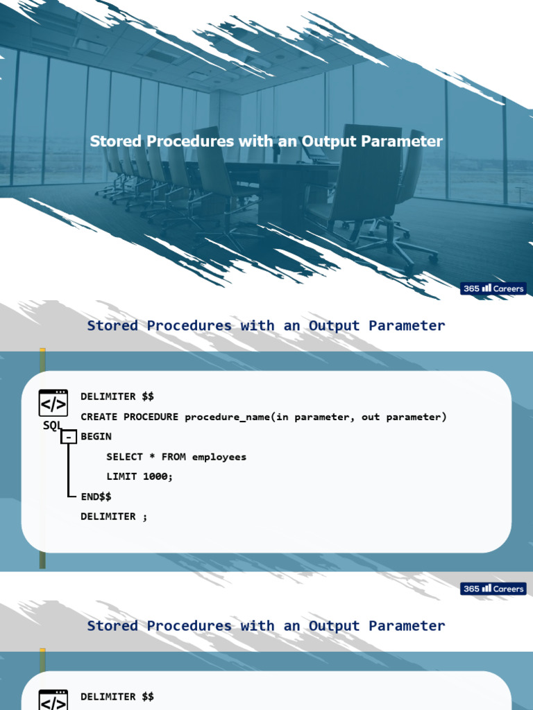 009 Stored-Procedures-with-an-Output-Parameter | PDF 009 Stored-Procedures-with-an-Output-Parameter | PDF