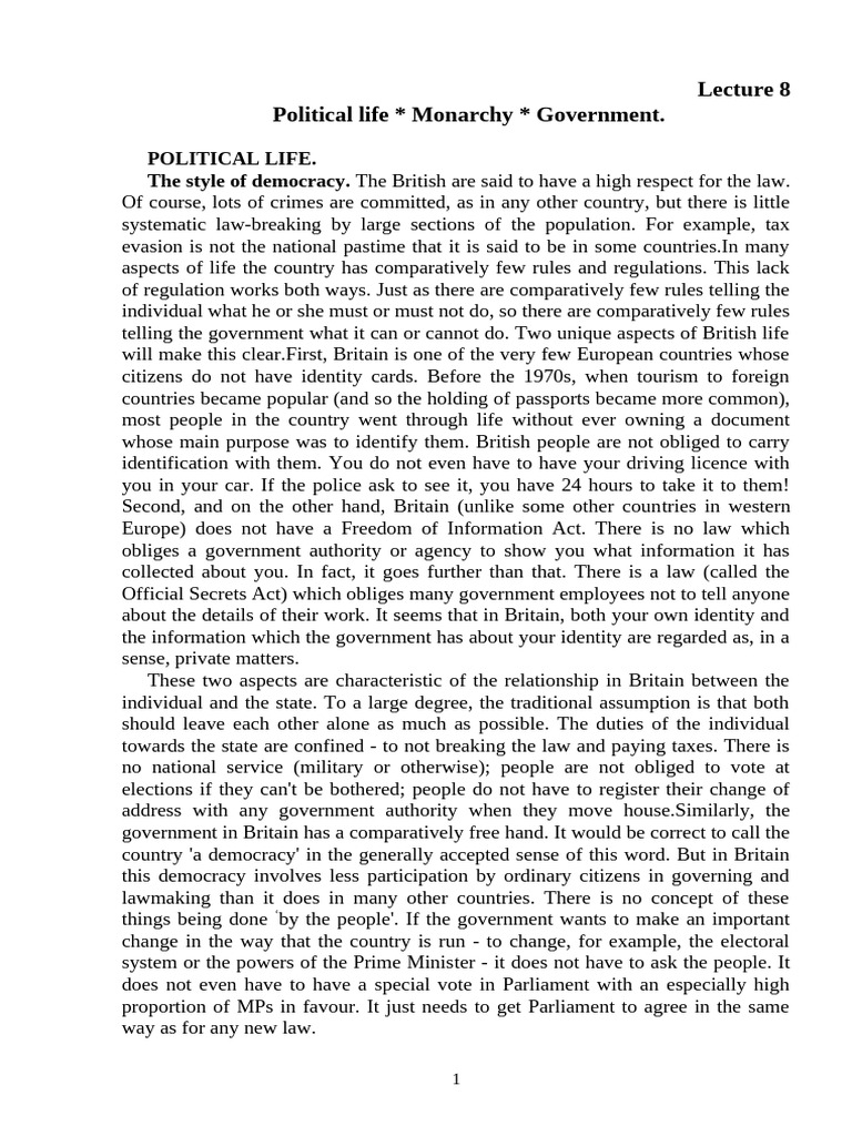 Political Life | PDF