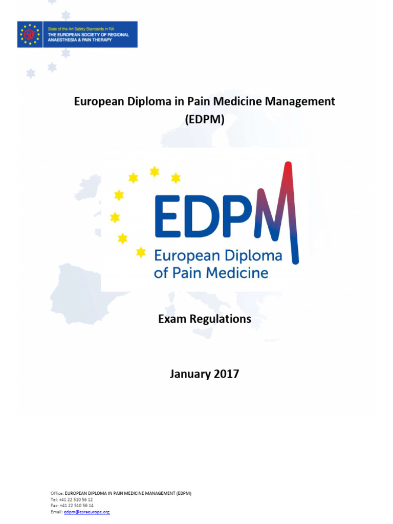 EDPM Regulations 2018 | PDF | Pain | Wellness