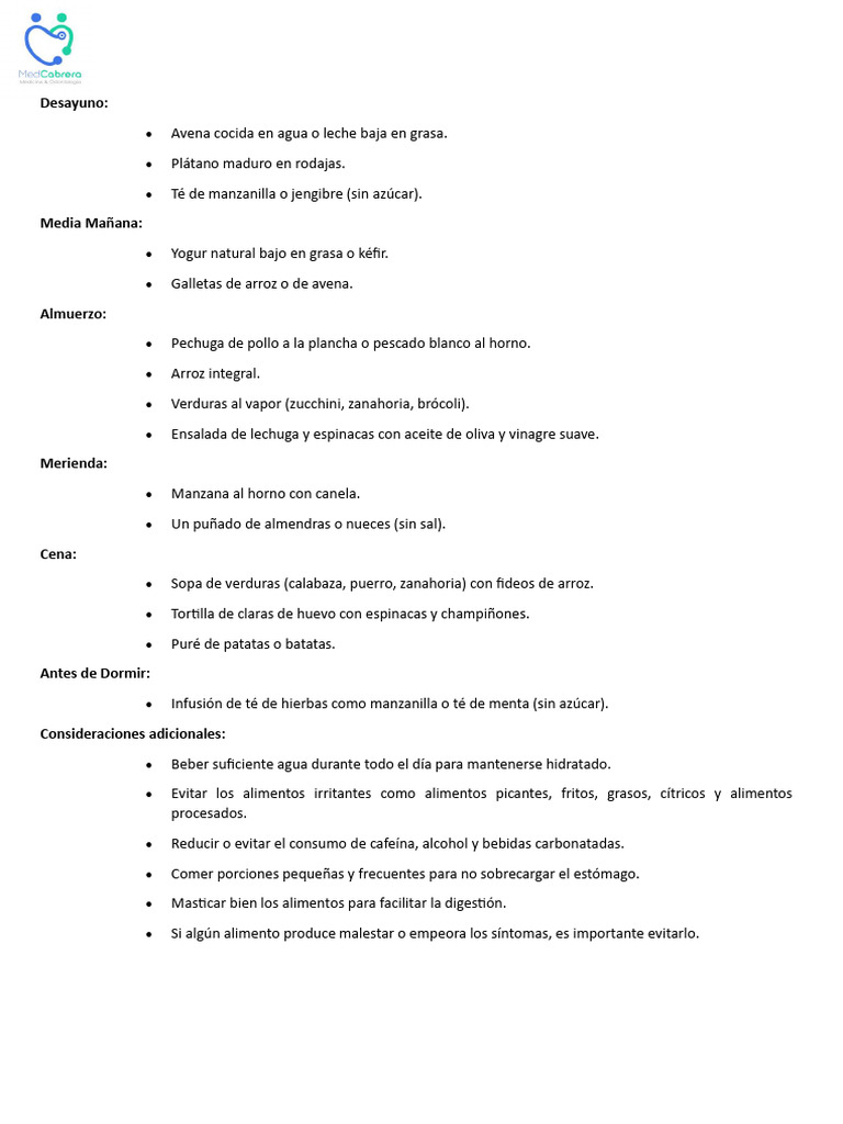 Dieta para Paciente H Pylori - George Beltran | PDF