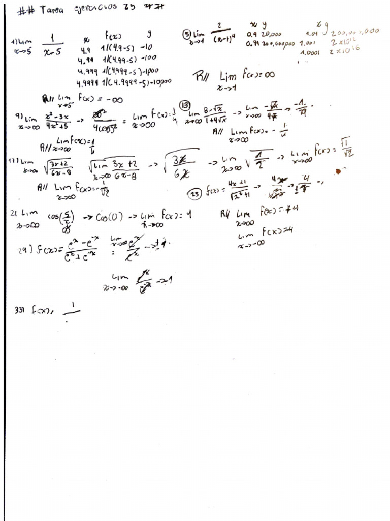Tarea Ejercicios 25 | PDF