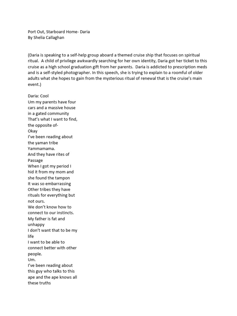 Port Out, Starboard Home-Daria | PDF