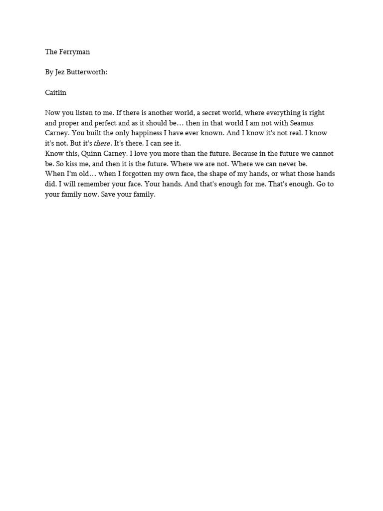 The Ferryman Caitlin | PDF