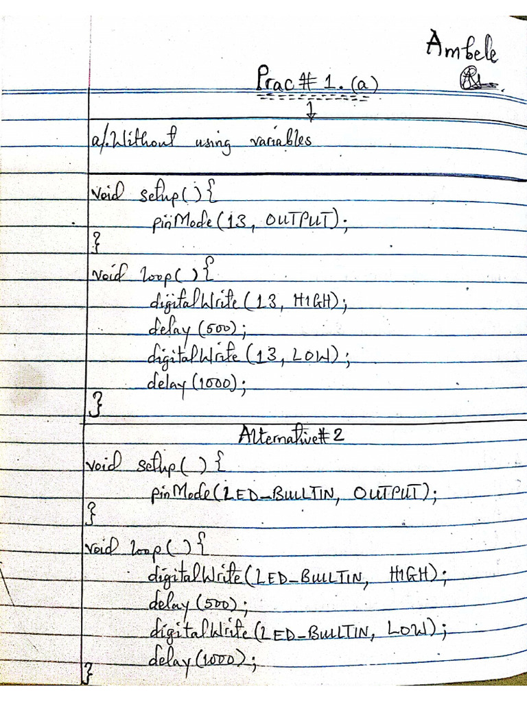 Jokshan Arduino Practical Programs With Their CIRCUITS. | PDF