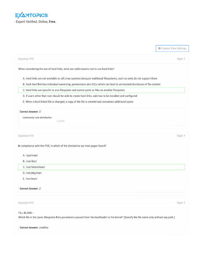 ExamTopics LPI101d | PDF