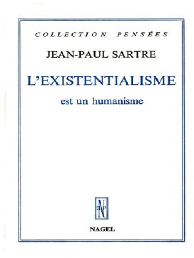 L'Existentialisme Est Un Humanisme | PDF